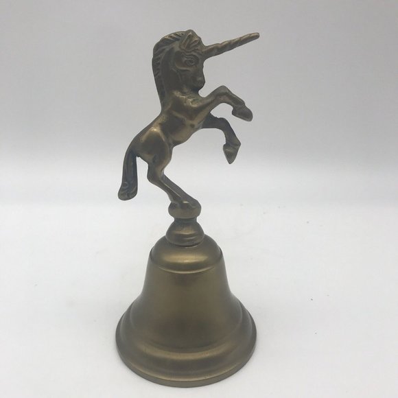 Accents | Vintage Brass Unicorn Bell 5 12 Tall Mythical Creature ...